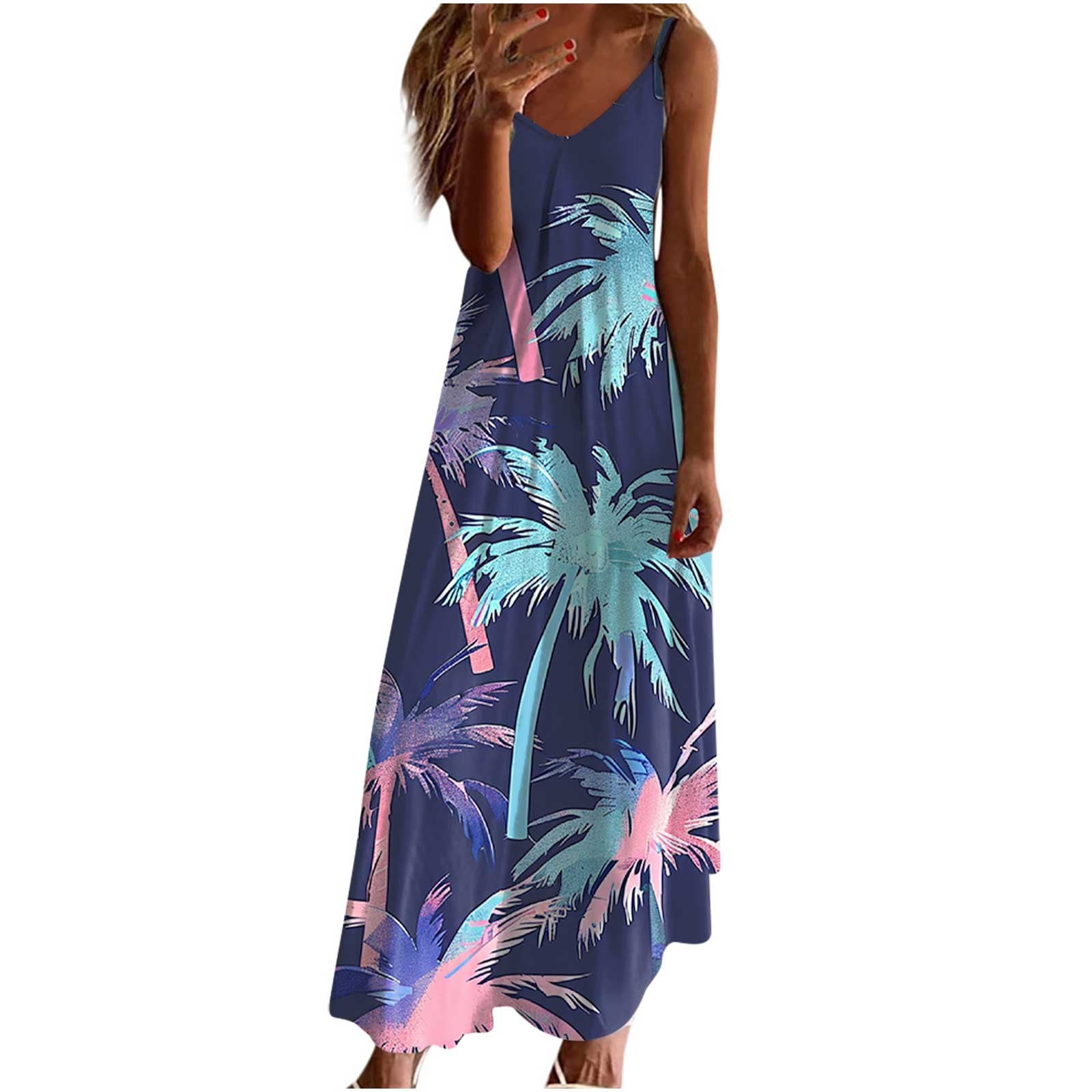 SZJXBUY Sundresses for Women,Womens Summer Dresses 2024 Sleeveless Maxi ...