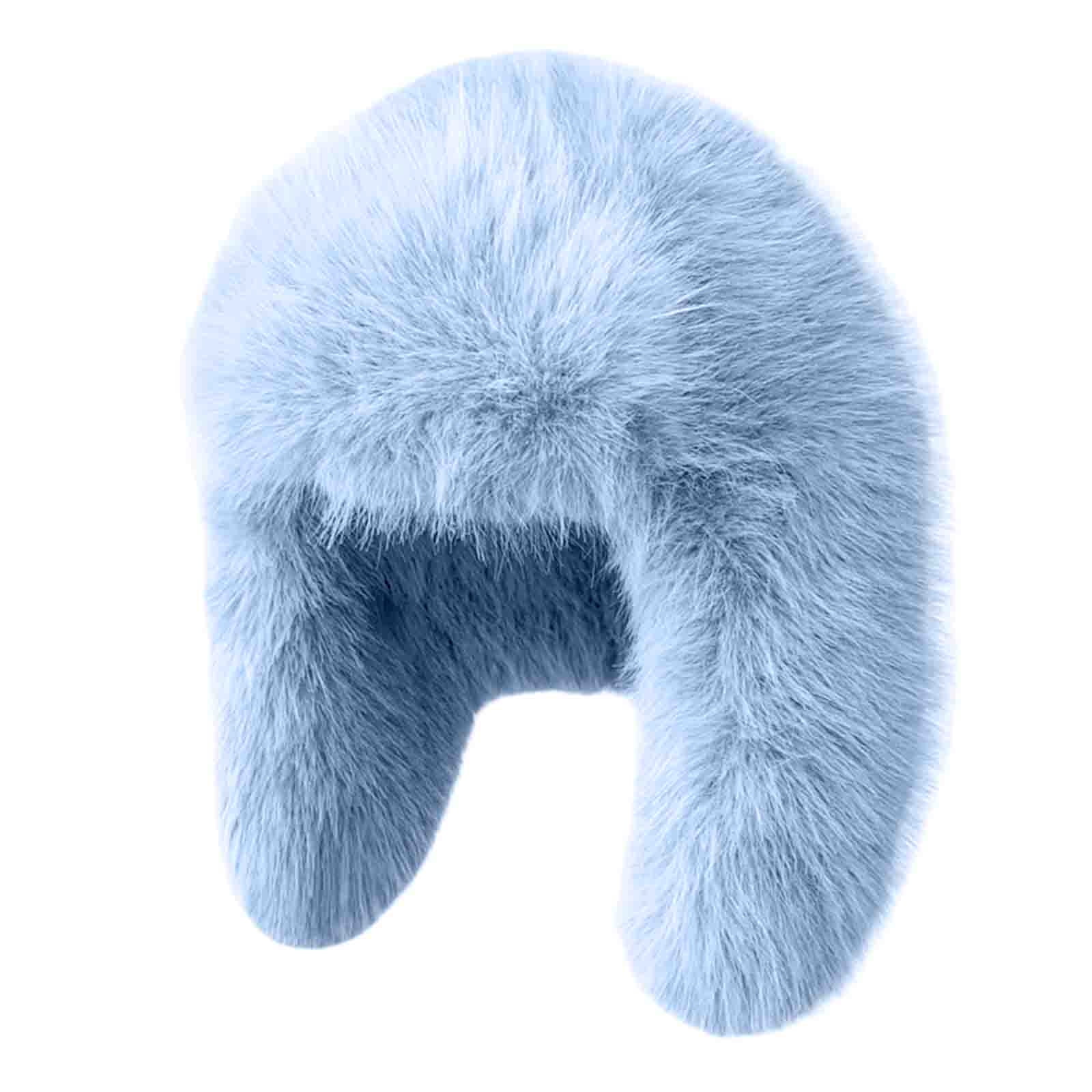 SZJXBUY Womens Trapper Hats for Winter Thernal Luxurious Faux Mink Fur ...