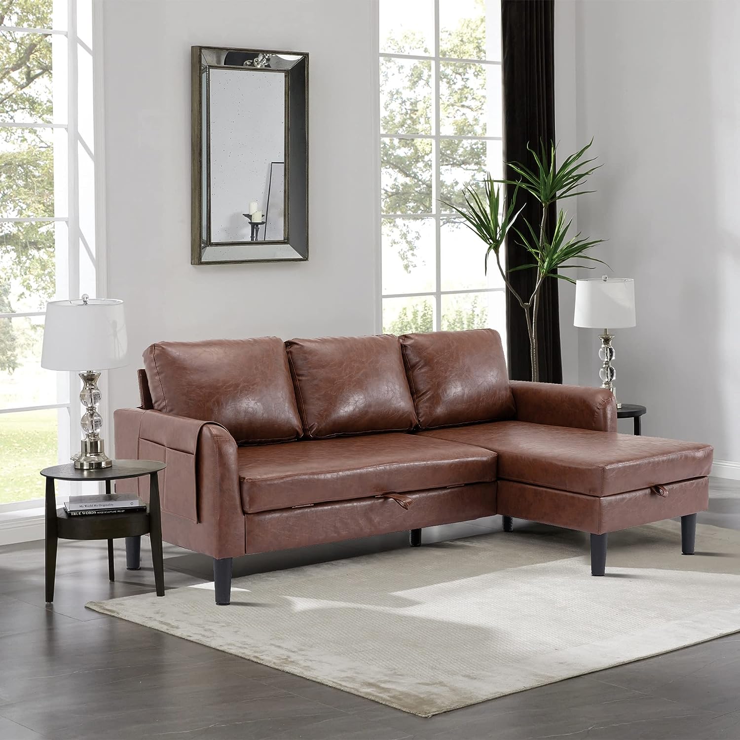 SZLIZCCC L Shaped Sectional Sofa 72" Sectional Sleeper Sectional Sofa ...