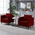 SZLIZCCC Modern Velvet Accent Chair Sets of 2, Upholstered Single Sofa ...