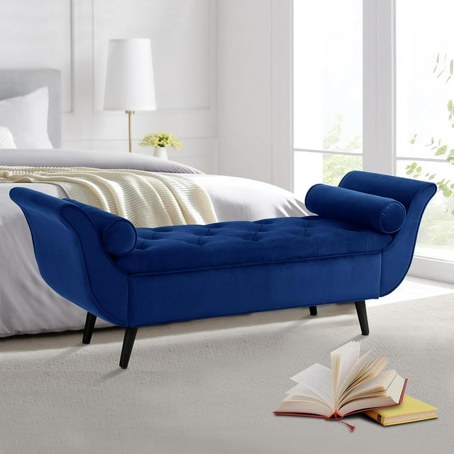 Szlizccc Storage Bench For Bedroom End Of Bed Velvet Upholstered