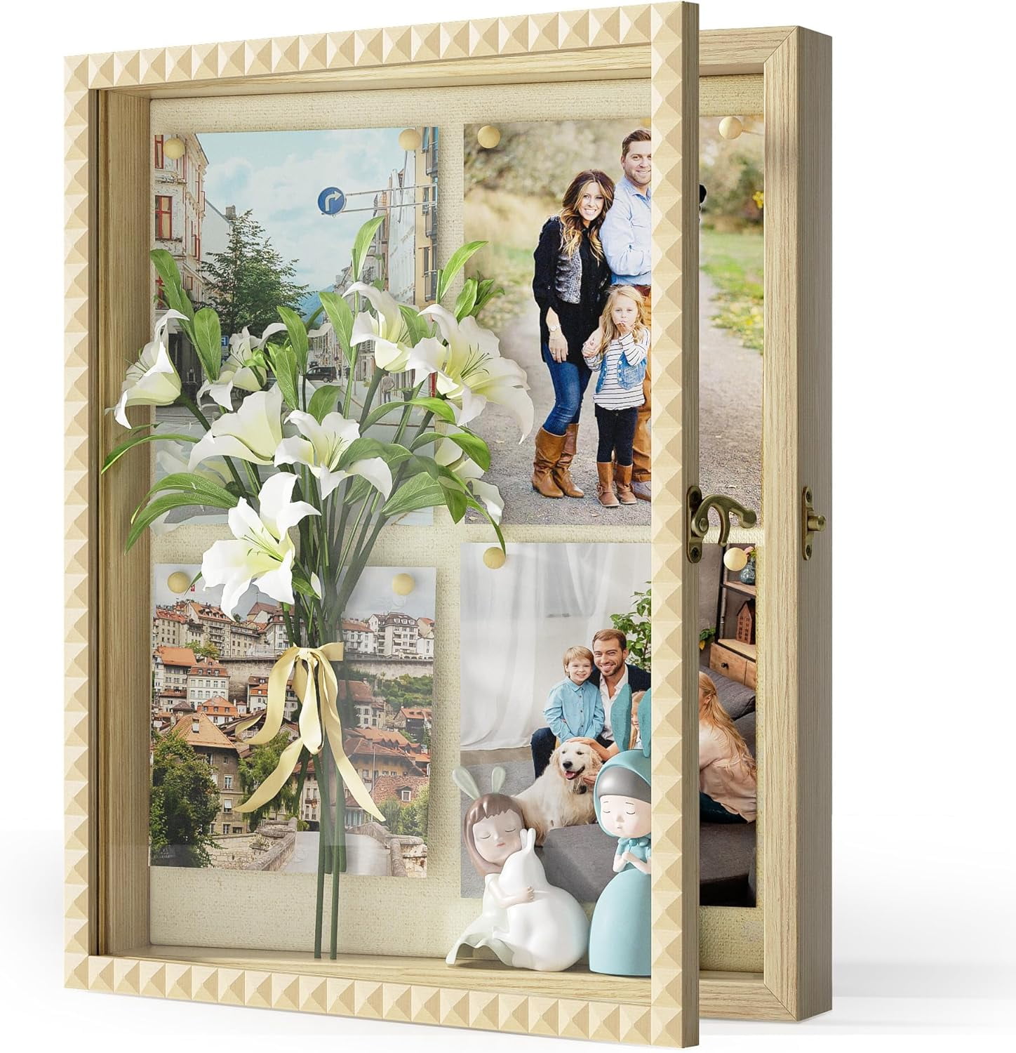 SZQINJI Shadow Box Frame 13x16 Large Deep with Unique Diamond Shape ...