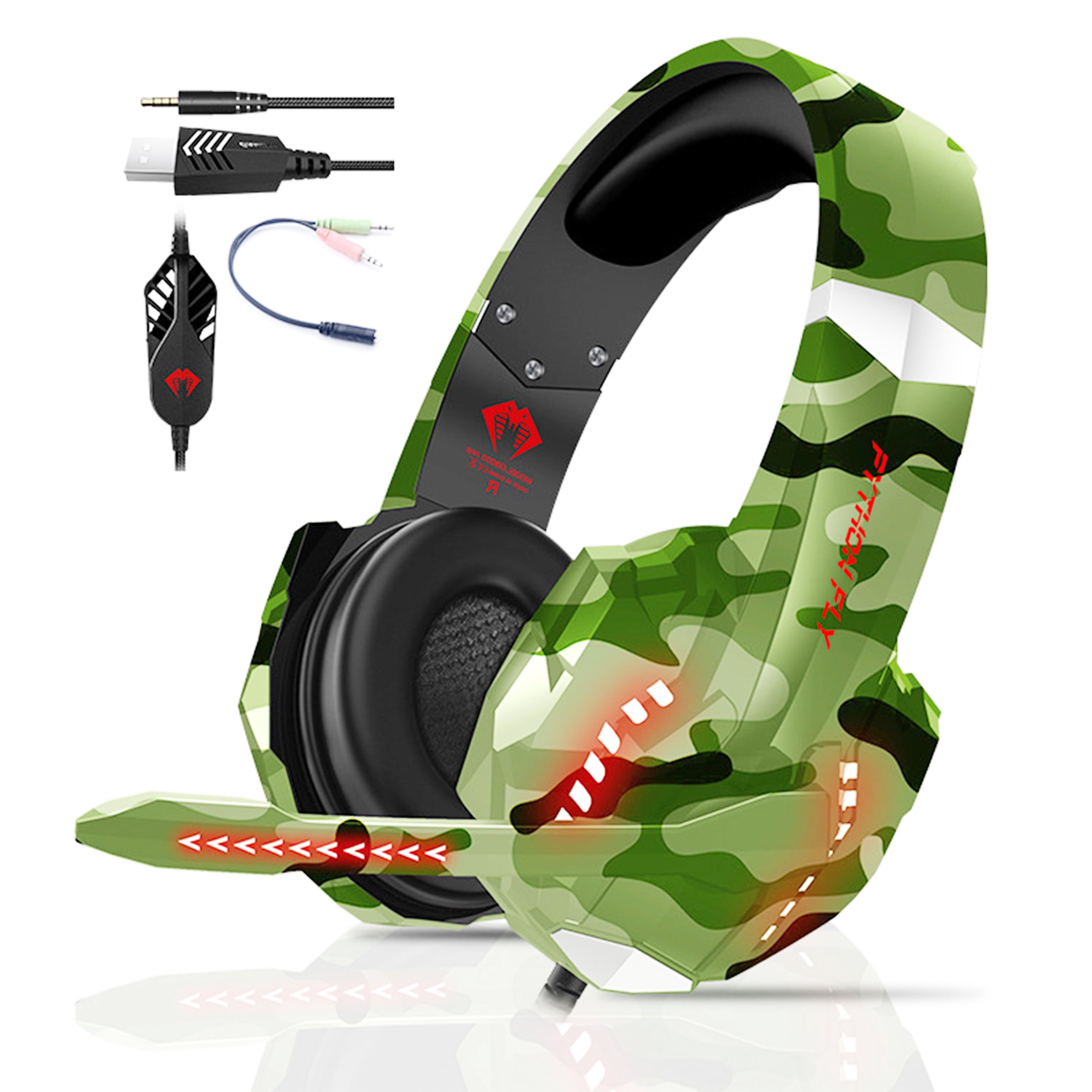 SZROBOY Gaming Headset,PC Surround Sound, Noise Canceling Over Ear ...