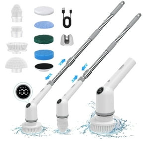 Synoshi Electric Scrubber, Cordless Waterproof Spin Cleaner, 3 Brush ...