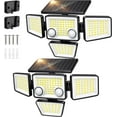 SZRSTH Solar Outdoor Lights, 3000LM 188 LED Motion Sensor Floodlights, Waterproof, 2 Pack ...