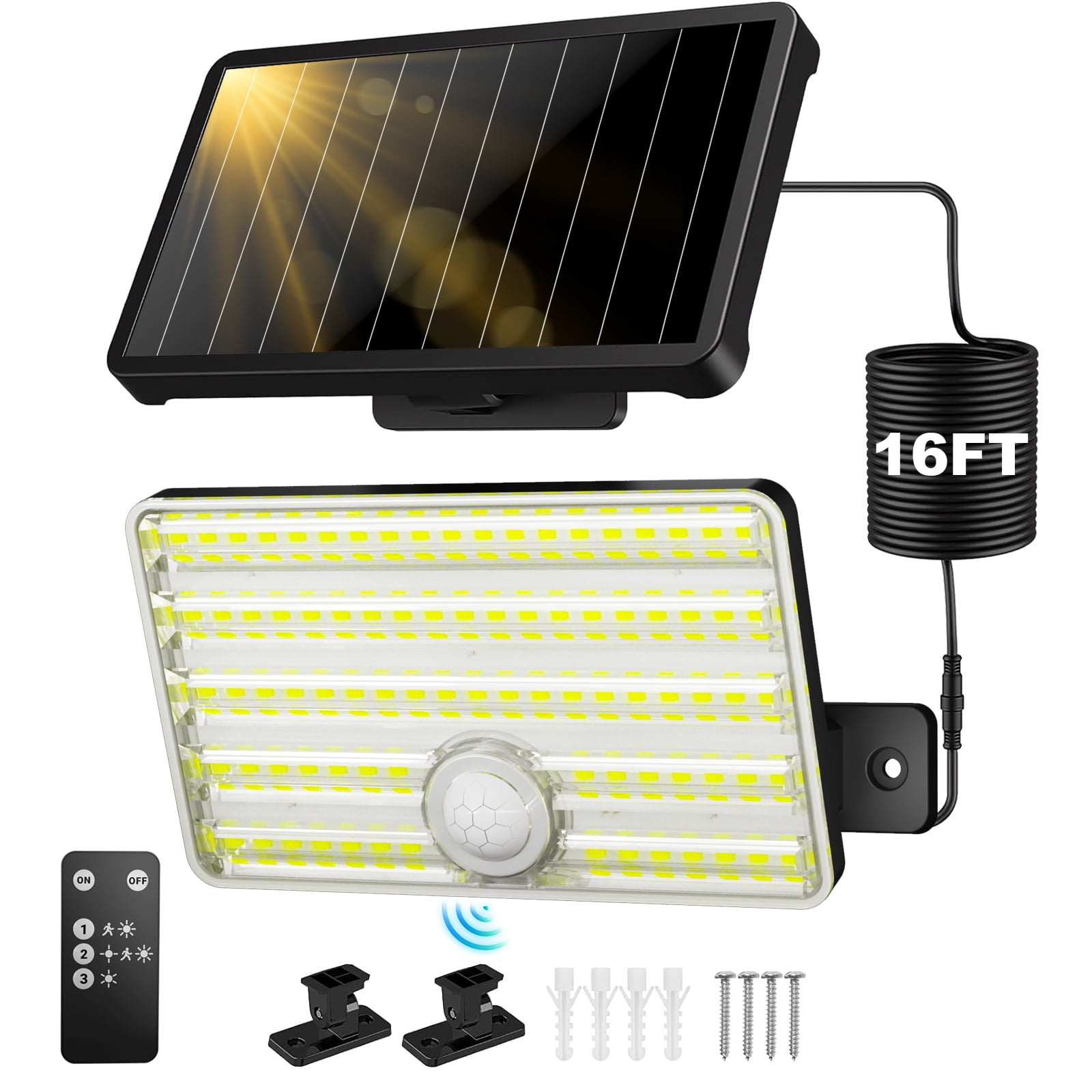 SZRSTH Solar Outdoor Lights, Motion Sensor Security Light, IP65 ...