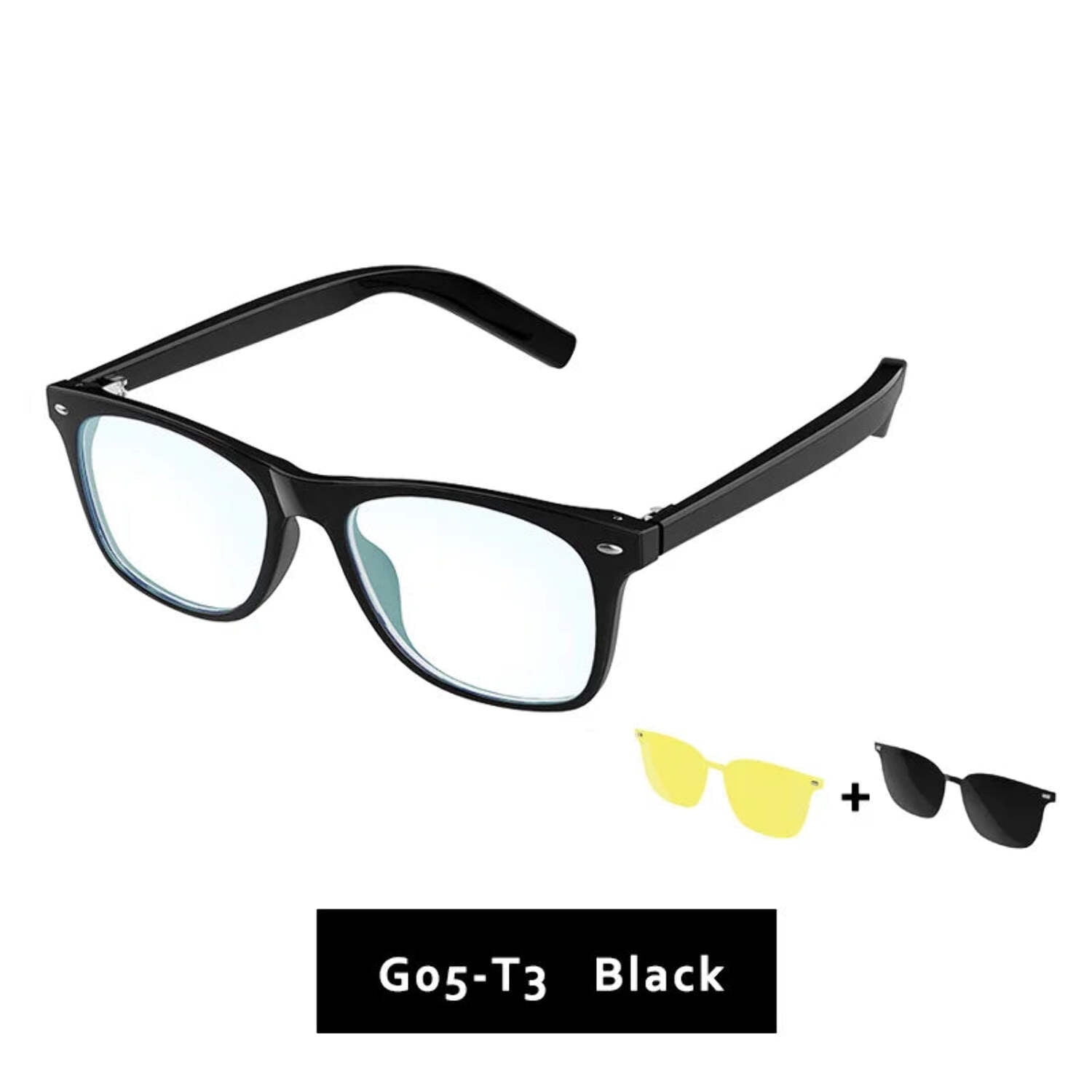 SZTZX Bluetooth Smart Magnet Clip On Prescription Glasses Men Voice ...