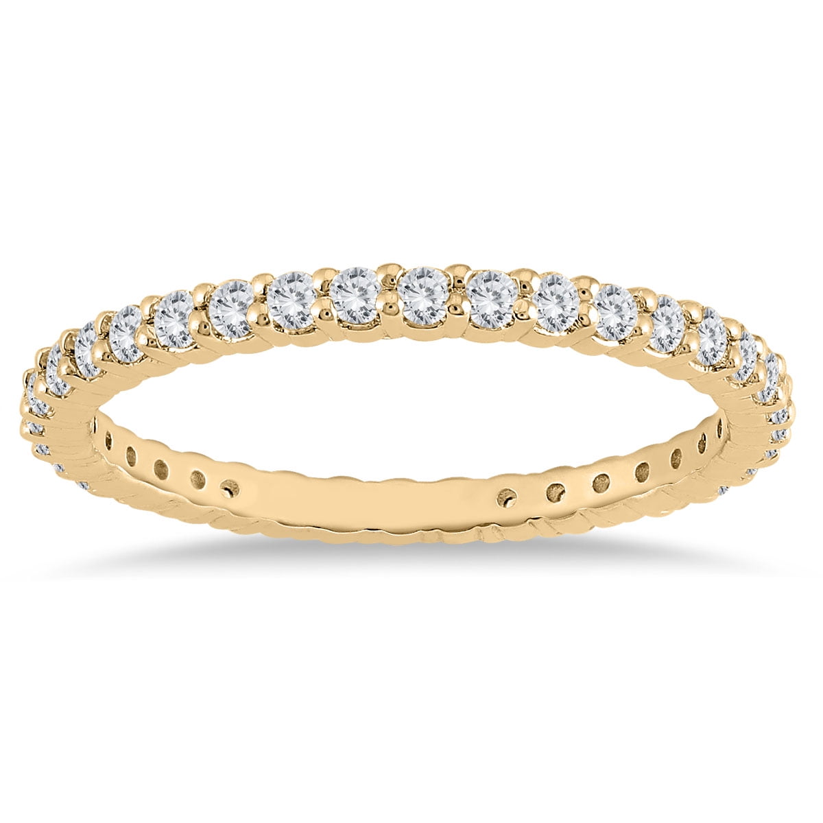 SZUL Women's 10K Yellow Gold Diamond Eternity Band (.48 - .57 CTW ...