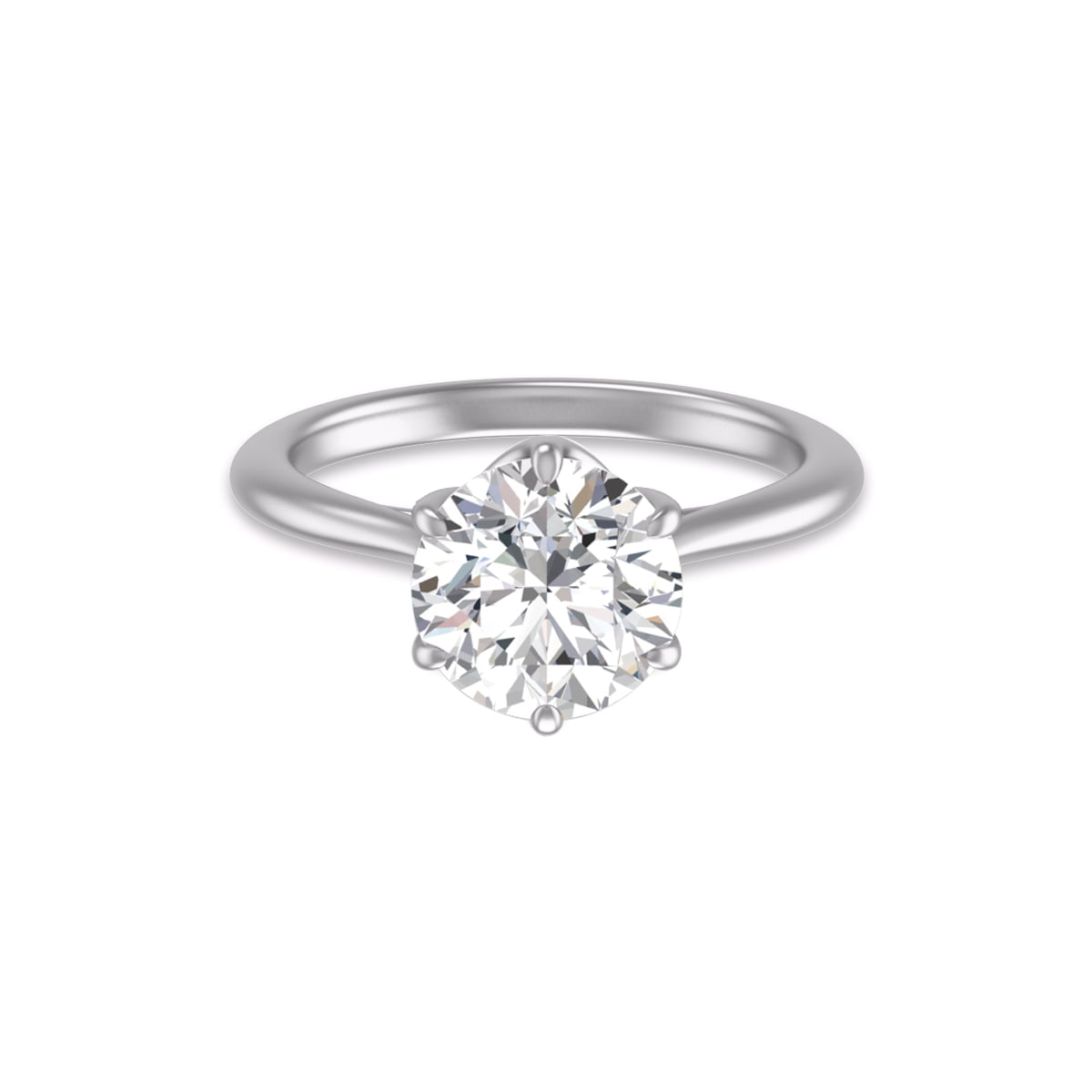 SZUL Women's 6 Prong Lianne Solitaire Ring with IGI Certified 3 Carat ...