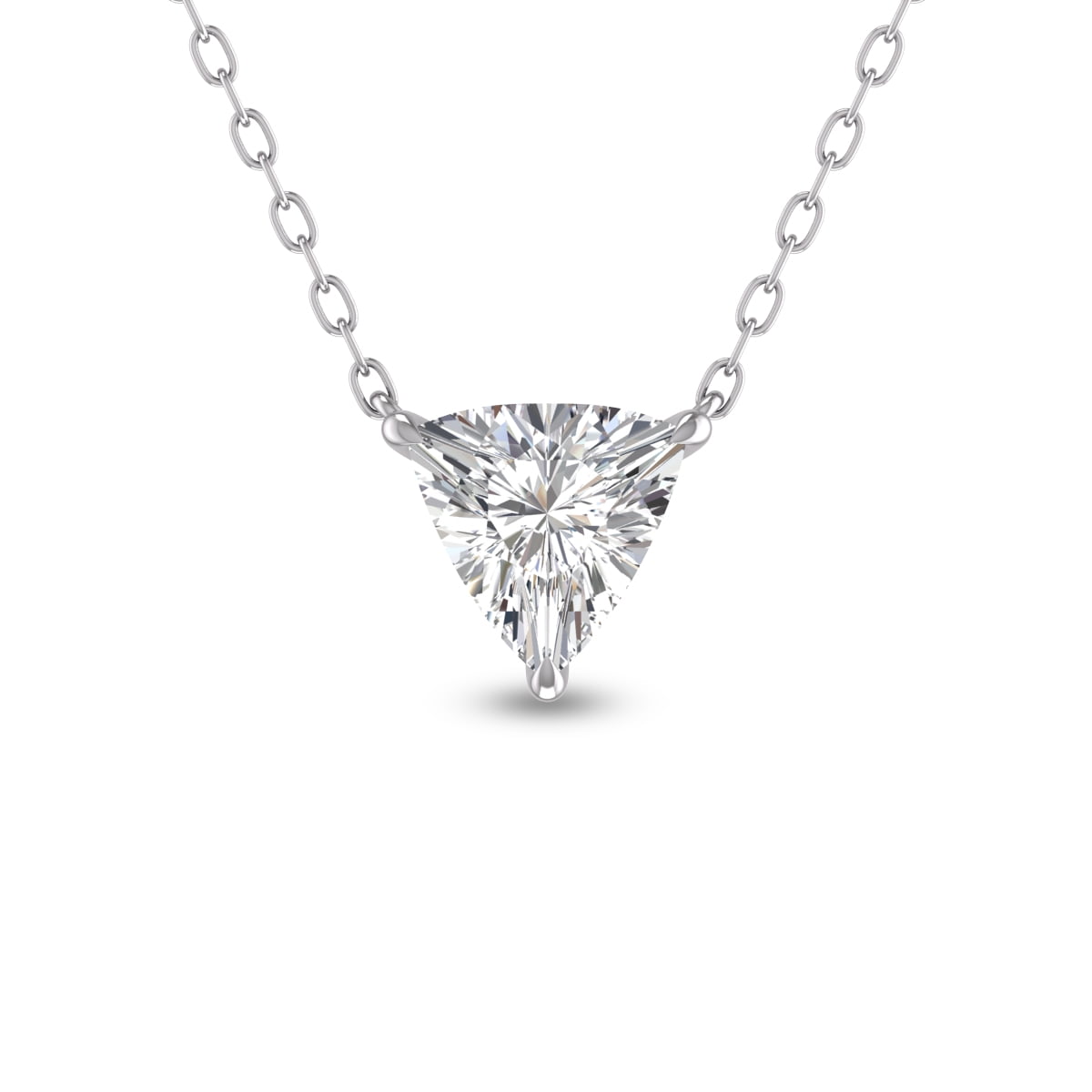 SZUL Women's Lab Grown 1 Carat Floating Trillion Shaped Diamond ...