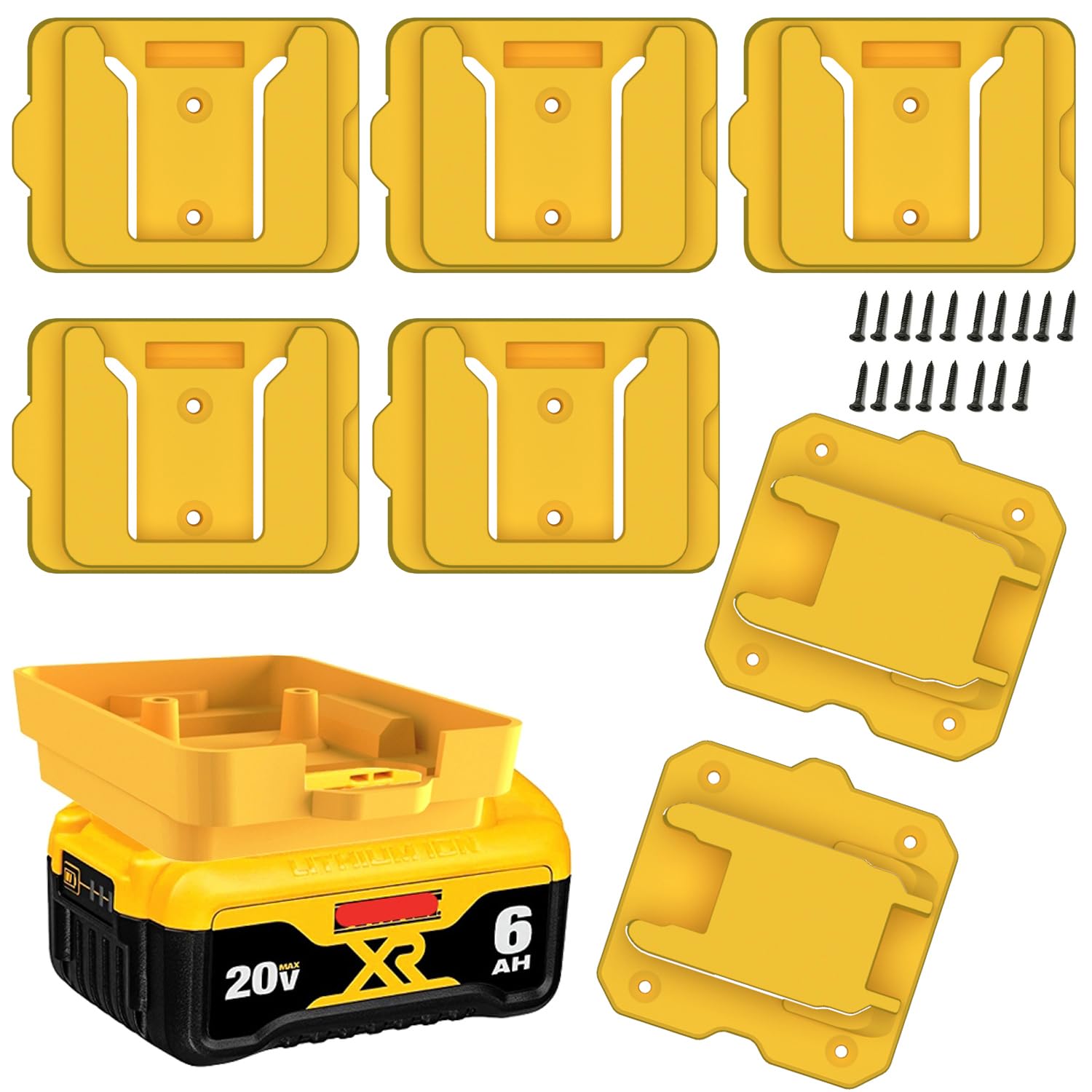 SZWJT-LV 5pcs Battery Holders Mount for Dewalt 20V/12V Battery,2pcs ...