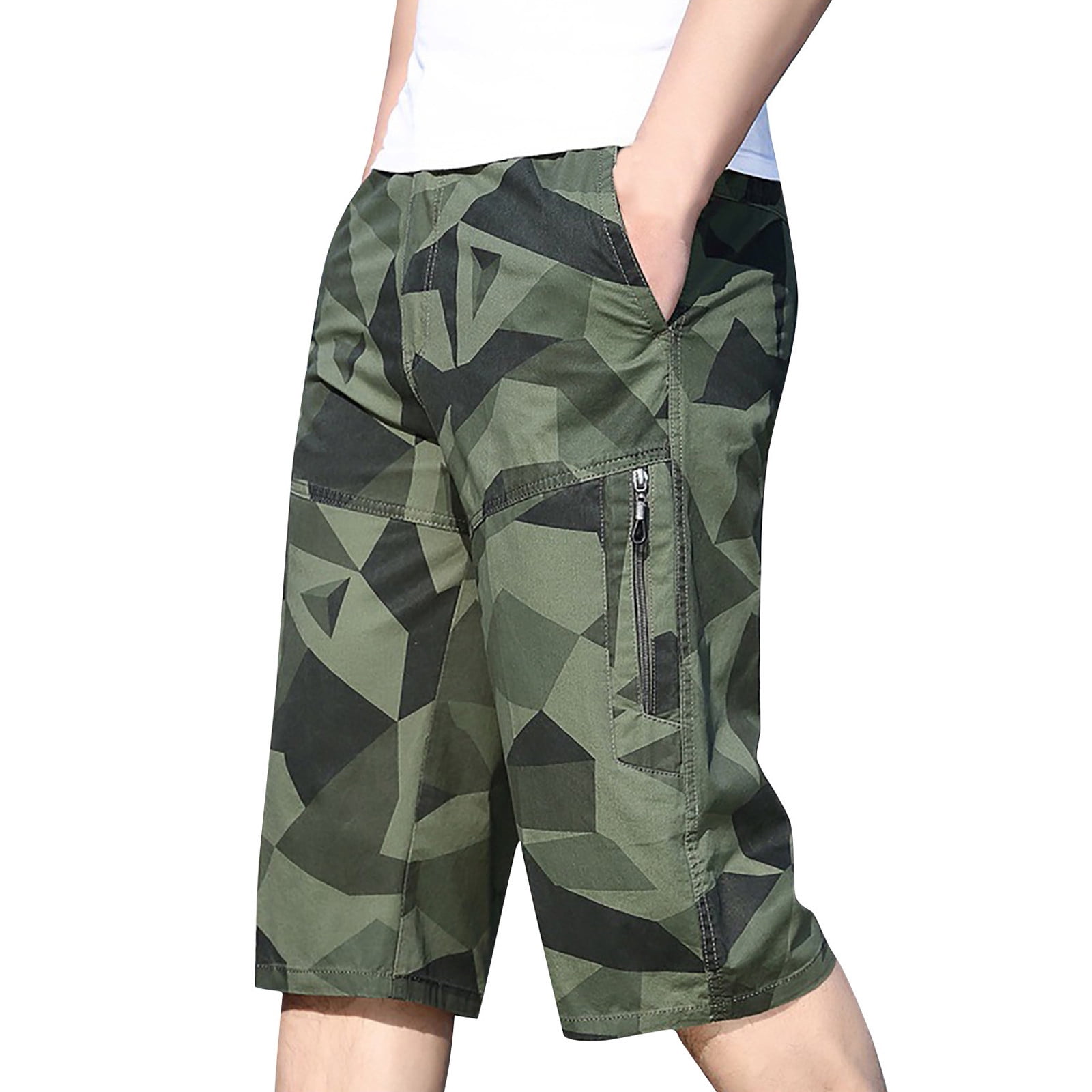Szxzygs Cargo Pants Men Mens Summer Casual Fitness Bodybuilding Printed