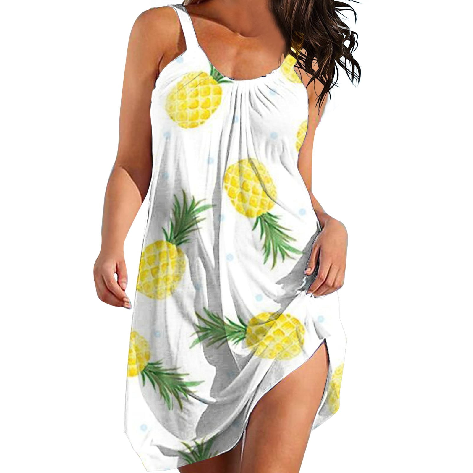 Szxzygs Dresses For Women 2024 Plus Size Sexy Summer Womens Printed