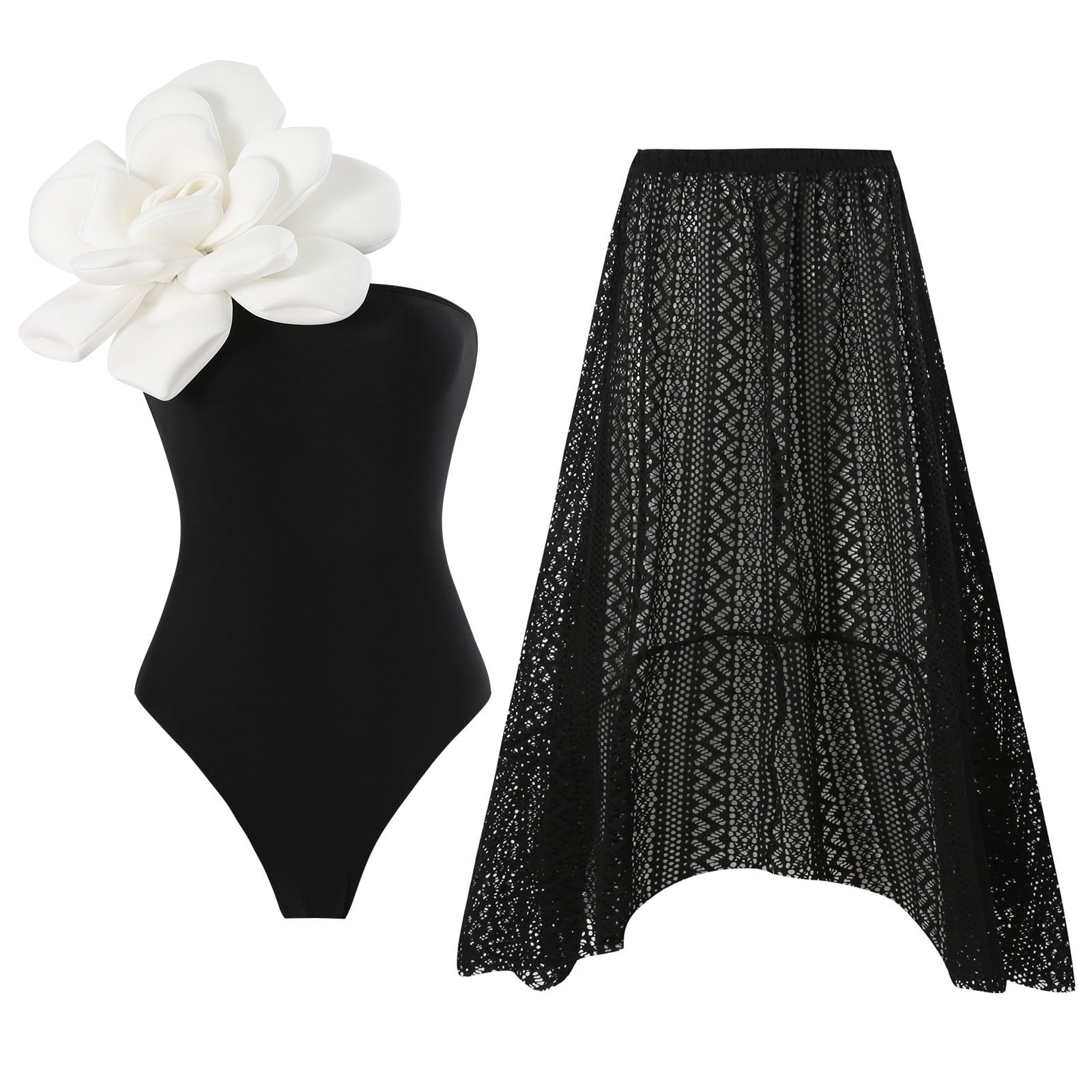 Szxzygs Ladies Swimsuits For Older Women Womens Piece Swimsuit Tight And Big Flower Hot Spring