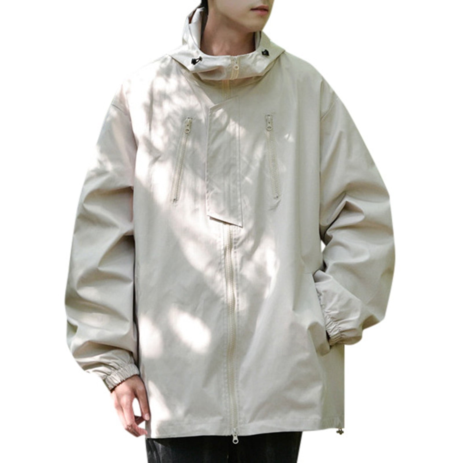 SZXZYGS Mens Coat Men's White Workwear Coat Men's Professional Full ...