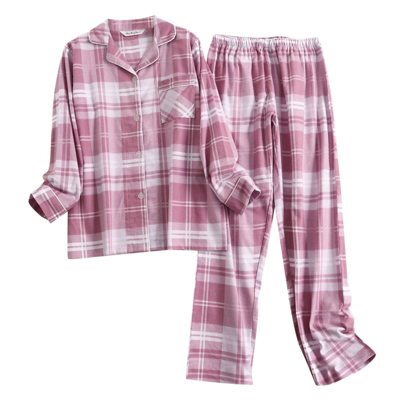SZXZYGS Pyjamas Set for Women Cotton Flannel Ladies Pajamas Loungewear ...