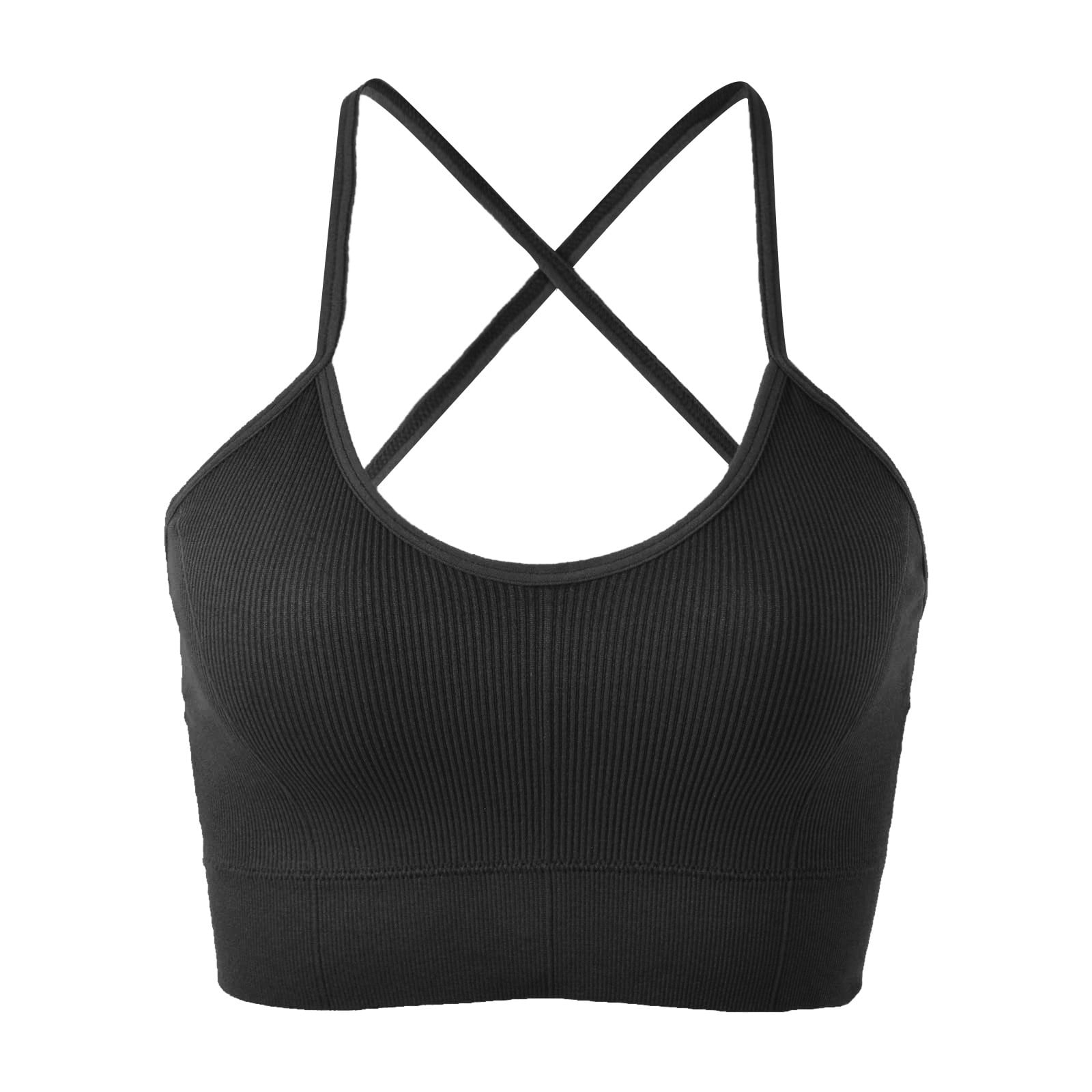 Szxzygs Sports Tops For Women Womens Sports Bra Padded Crossback