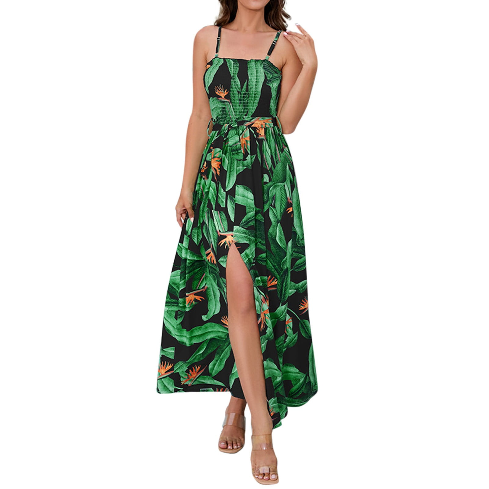 Szxzygs Summer Dresses For Women 2024 Vacation With Sleeves Womens
