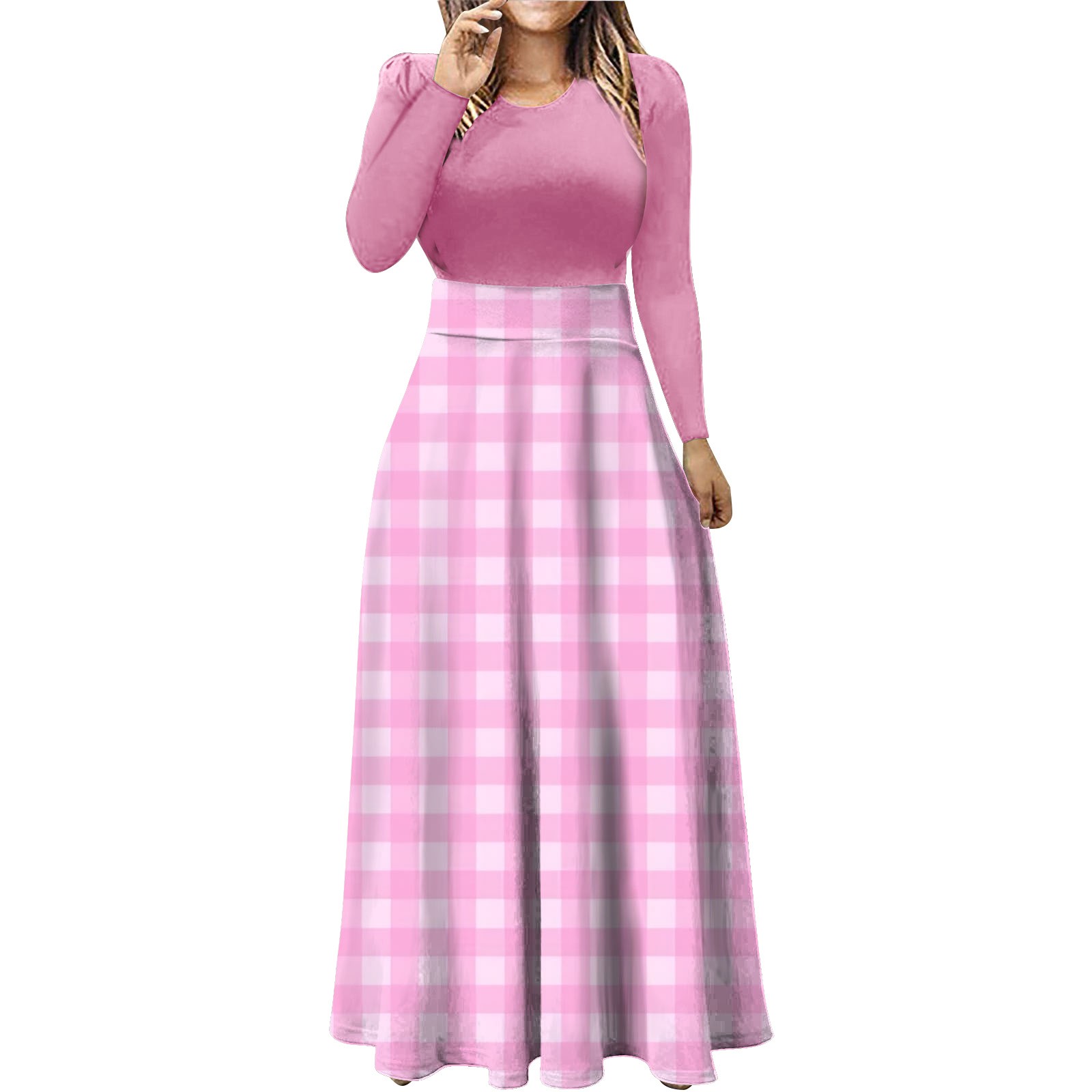Szxzygs Sweater Dress For Women 2024 Womens Fashionable Printed Round