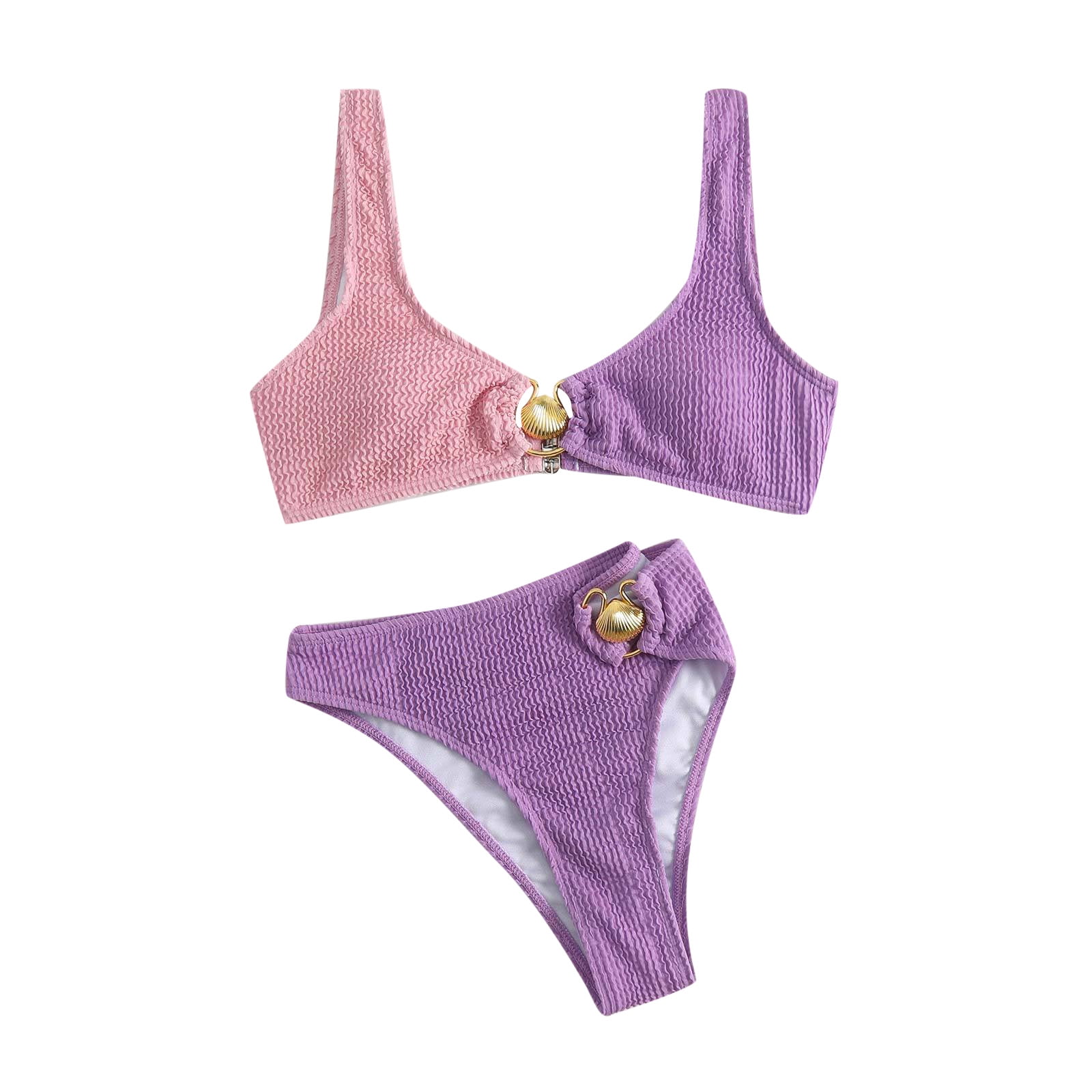 Szxzygs Swimsuit For Girls Womens Summer Beach Contrast Bikini Swimsuit