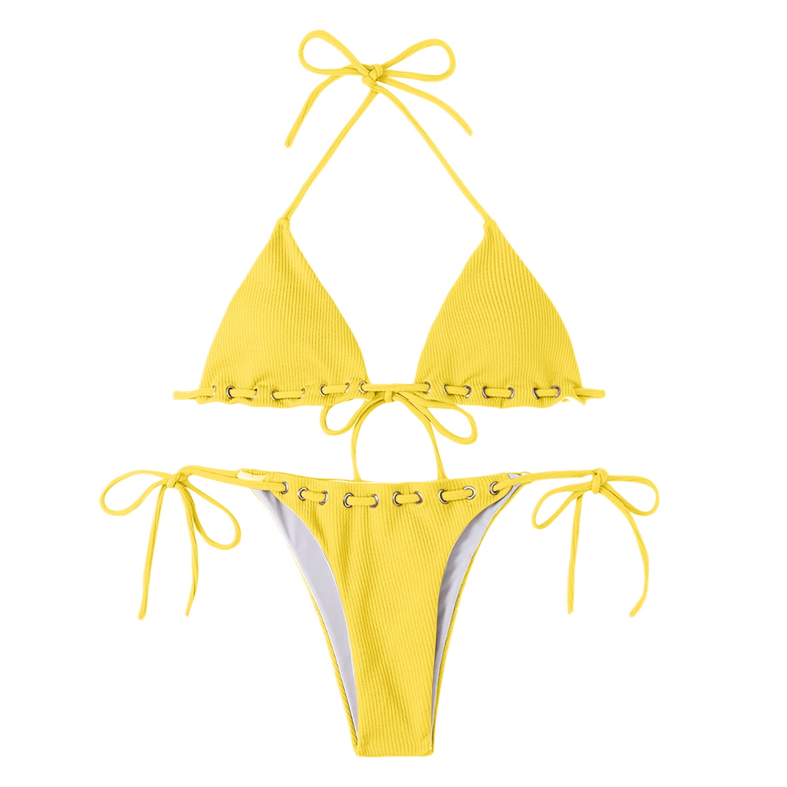 Szxzygs Swimsuit For Women 2024 Tankini Stock Drop Bandage Push Up Bra