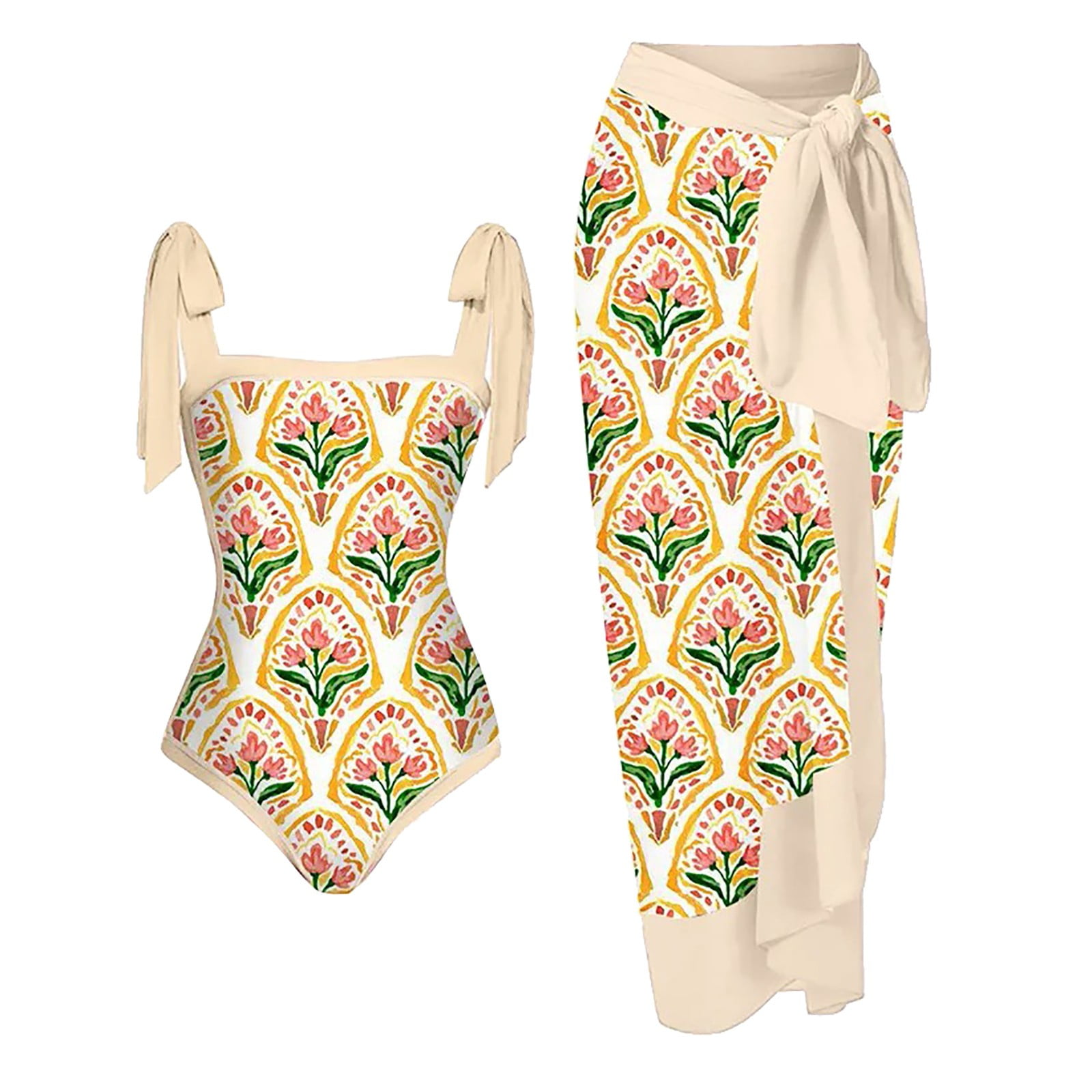 Szxzygs Swimsuits For Older Women Plus Size Womens Vintage Swimsuit