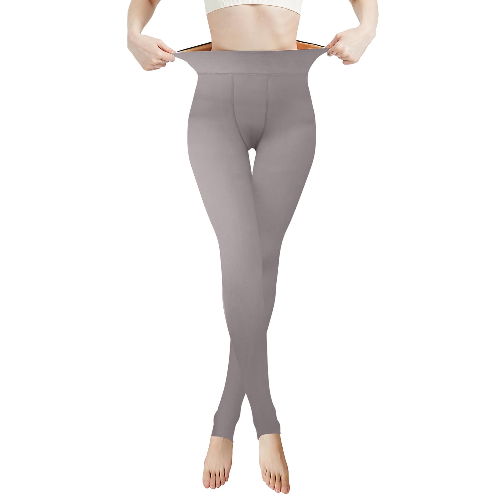 Szxzygs Thermal Leggings For Women Set Women Casual Leggings See Through Plus Velvet Thickened
