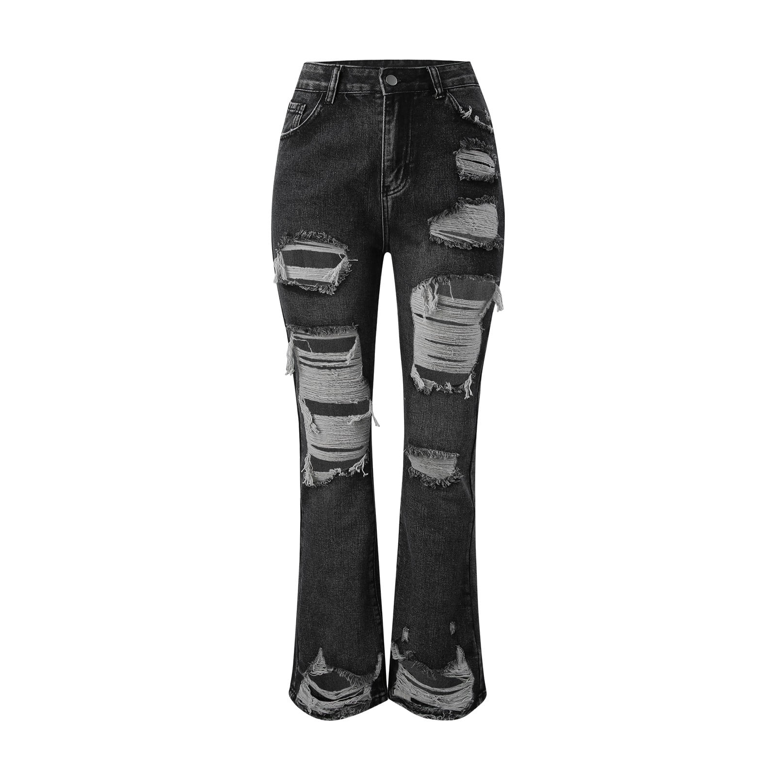 Szxzygs Womens Jeans Mid Rise Straight Womens Wide Leg Jeans High