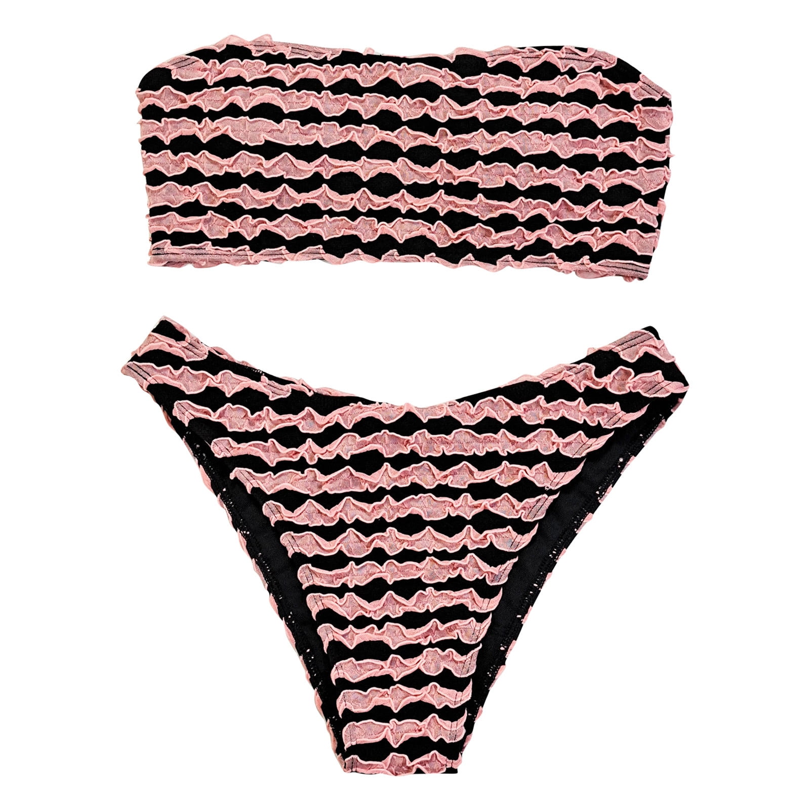Szxzygs Womens Sexy Swimsuits Women Bandeau Bandage Bikini Set Push Up