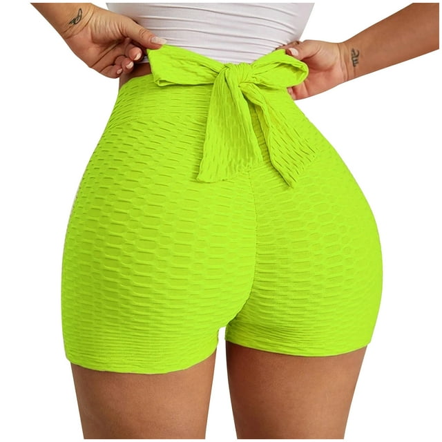 Szxzygs Yoga Pants Plus Size Tall Womens Solid Color High Waisted Bow