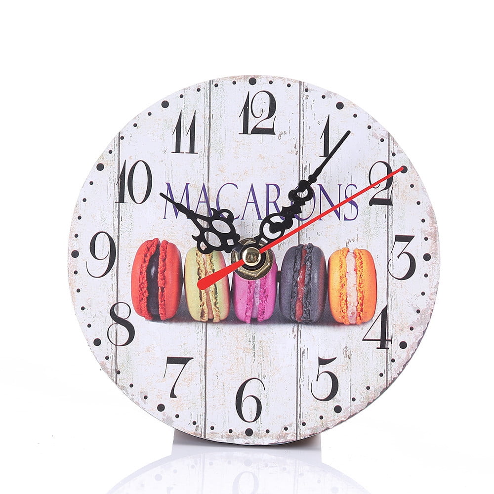 SZYXZSY Clock Vintage Style Antique Wood Wall Clock for Home Kitchen ...