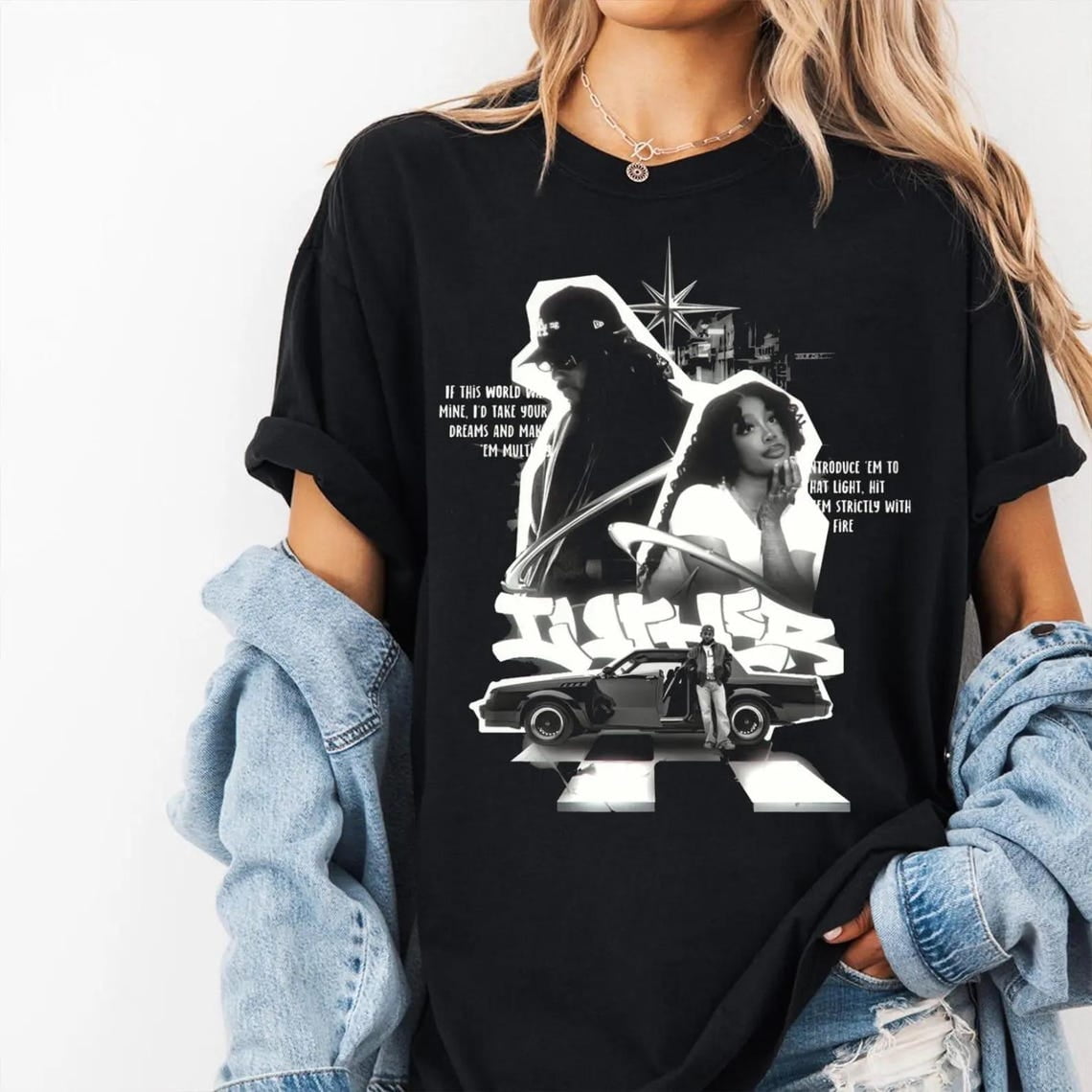 SZZA & Keeendrick Lamaaar Tour T-Shirt, Grand National Tour Merch Shirt ...