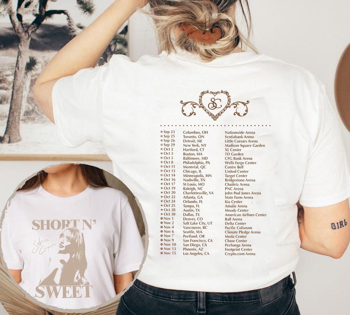 Sa.bri.na_Carp.ent.er Tour 2024 Two-Sided Shirt, Vintage Sa.bri.na_Carp ...