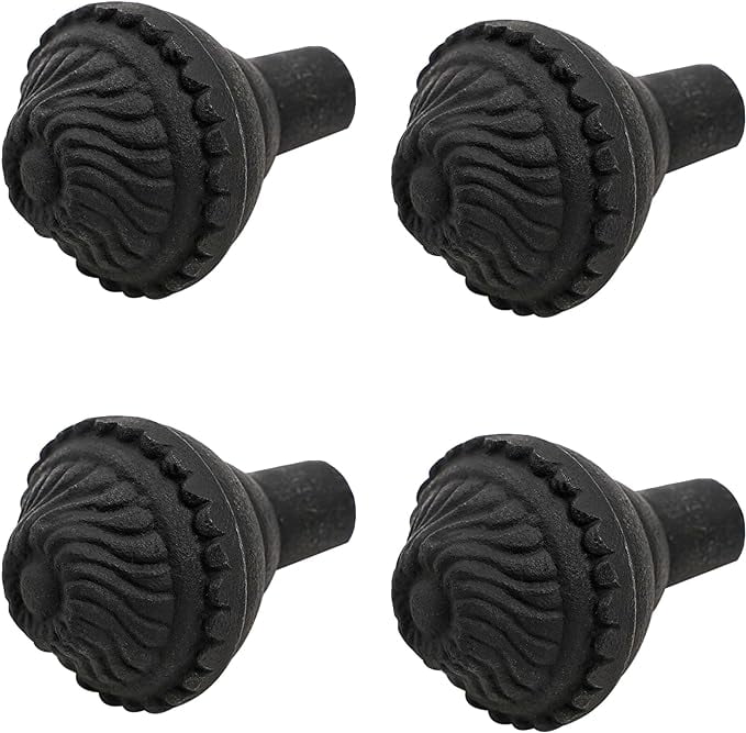 SaKeGa Hand Forged Iron Square Knob (4-Set) SOLID CAST IRON Victorian ...