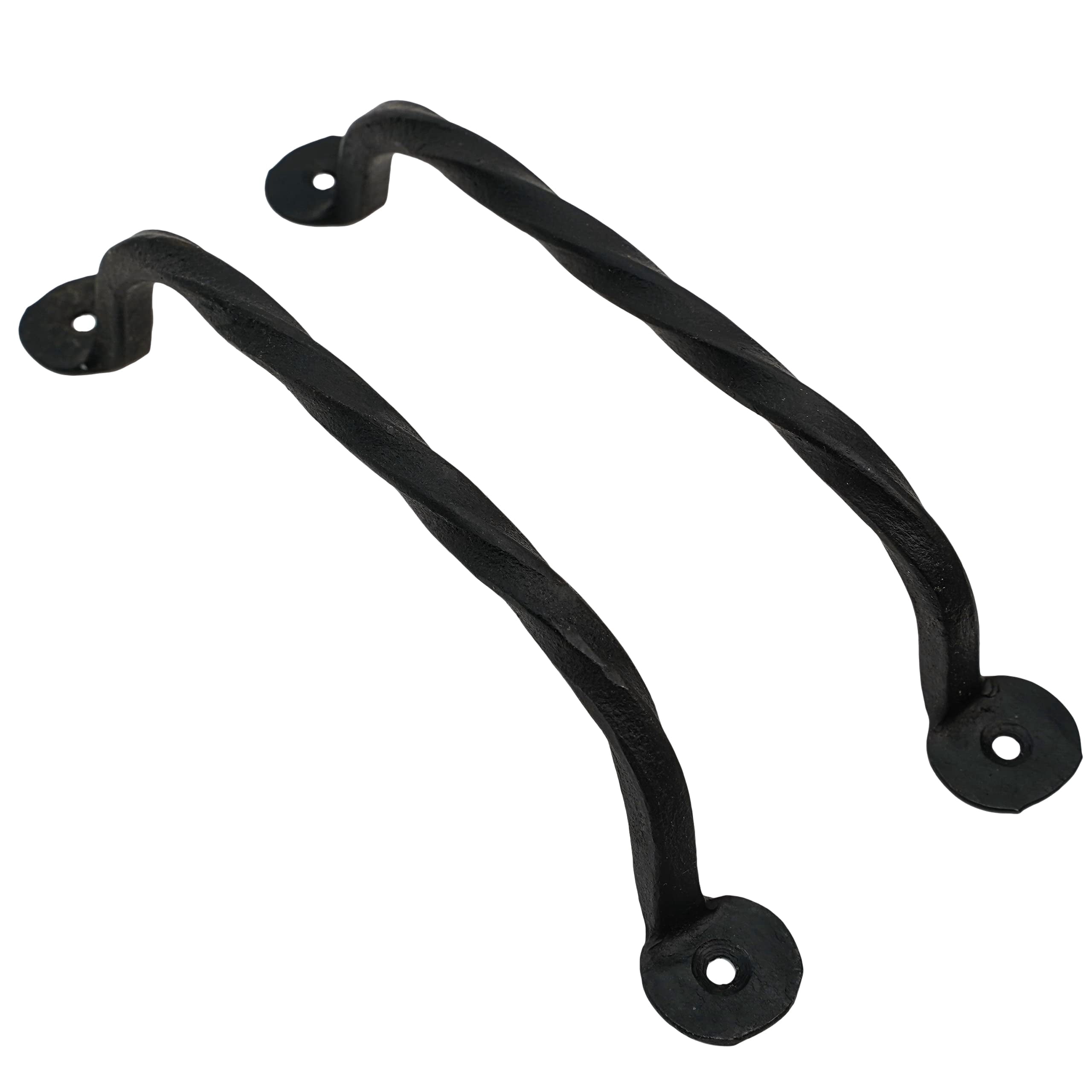 SaKeGa Door Handle Rustic Twisted Barn Pull Handle Heavy Duty Cast Iron ...