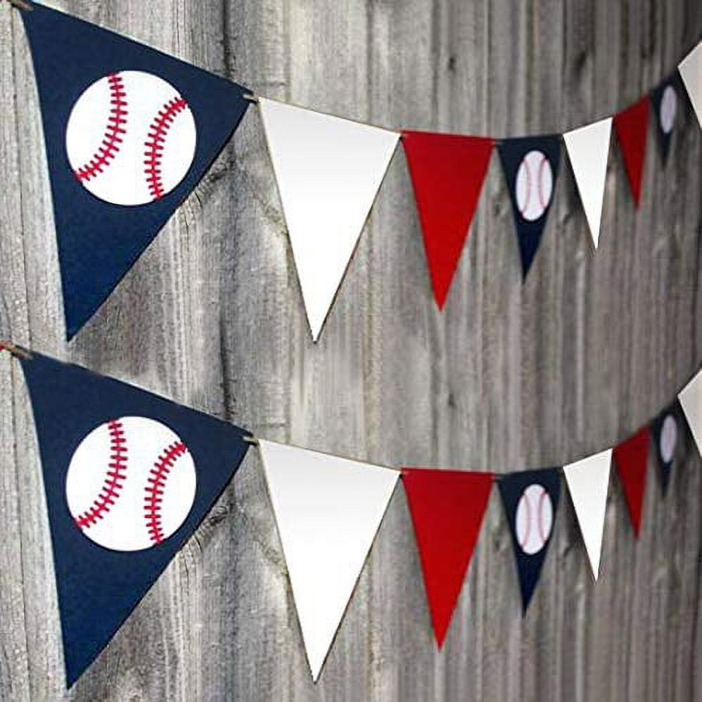 SaNavie Set of 2 Baseball Flag Banner Baseball Party Decorations ...