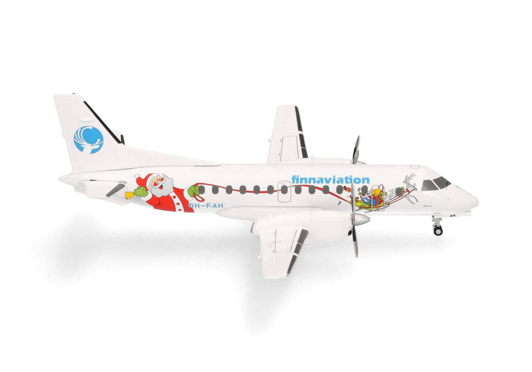 Saab 340 Commercial Aircraft "Finnaviation - Santa Livery" (OH-FAH ...