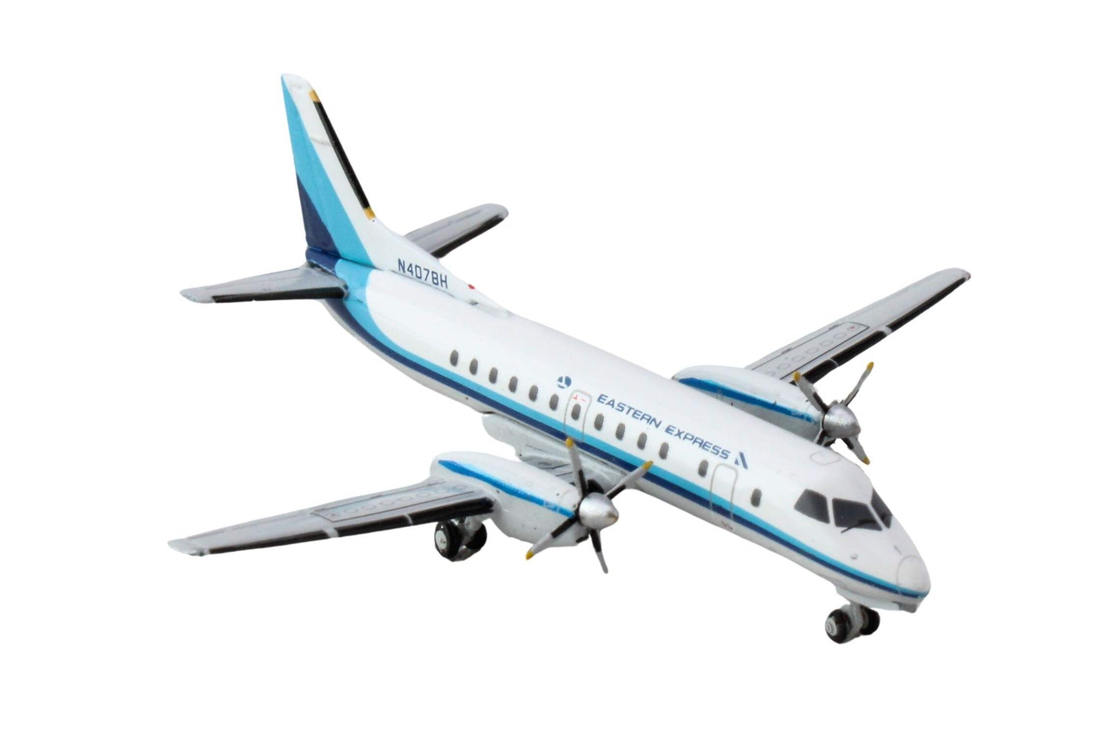 Saab 340B Commercial Aircraft "Eastern Express" (N407BH) White with ...