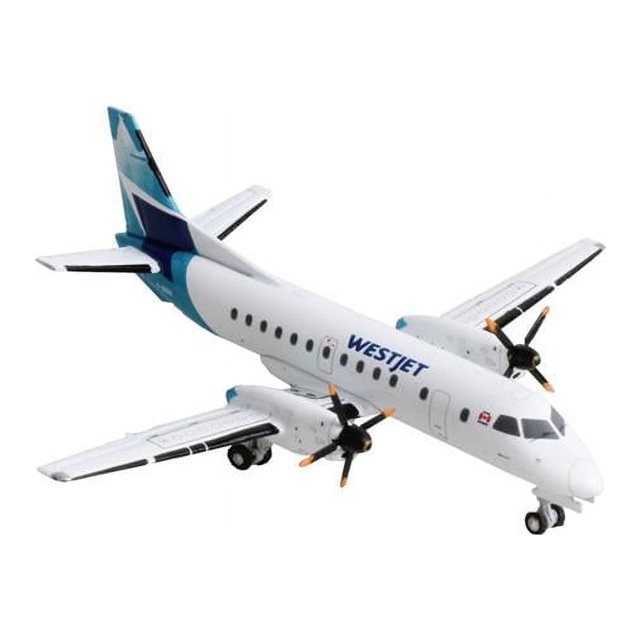 Saab 340B Commercial Aircraft WestJet Airlines White with Blue Tail 1/ ...