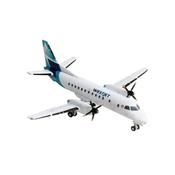 Saab 340B Commercial Aircraft "WestJet Airlines" White with Blue Tail 1 ...