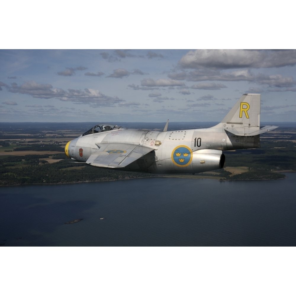 Saab J 29 vintage jet fighter of the Swedish Air Force Historic Flight ...