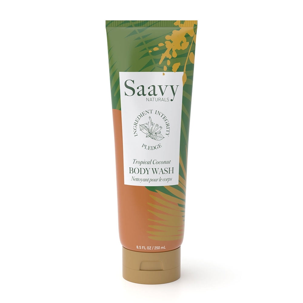 Saavy Naturals Body Wash, Tropical Coconut, 8.5 Oz, 6 Pack - Walmart.com