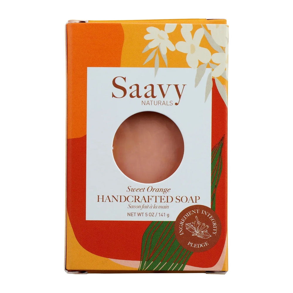 Saavy Naturals Hand Crafted Bar Soap, Sweet Orange, 5 Oz - Walmart.com