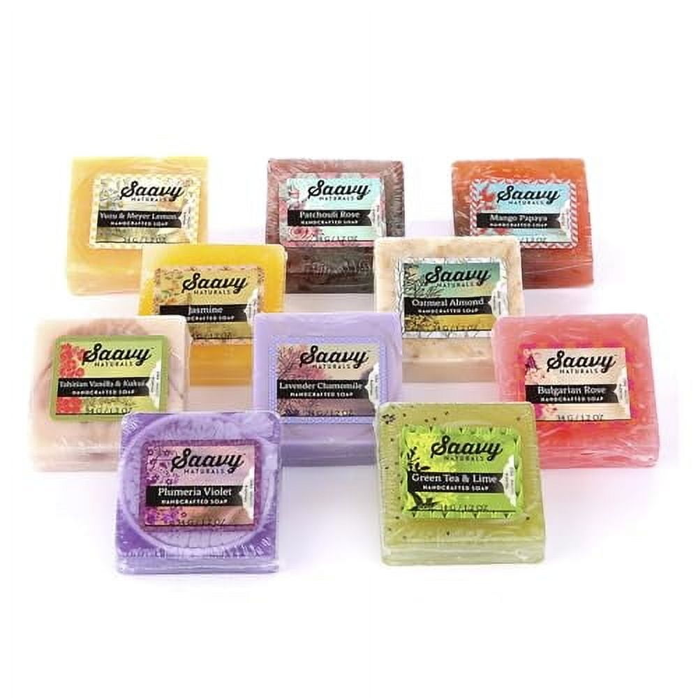 Saavy Naturals Organic Soap Bar Set, Scented Organic Hand Soap Bar ...