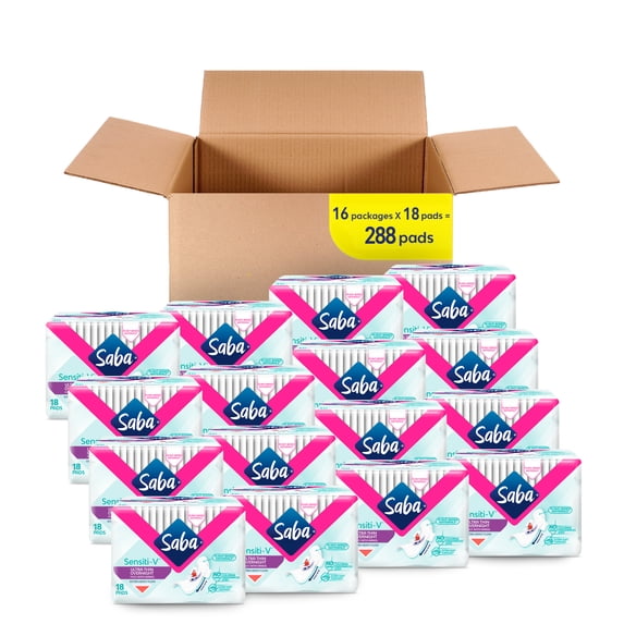 Saba Sensiti-V Ultra Thin Overnight Pads for Women | Pads with Wings ...