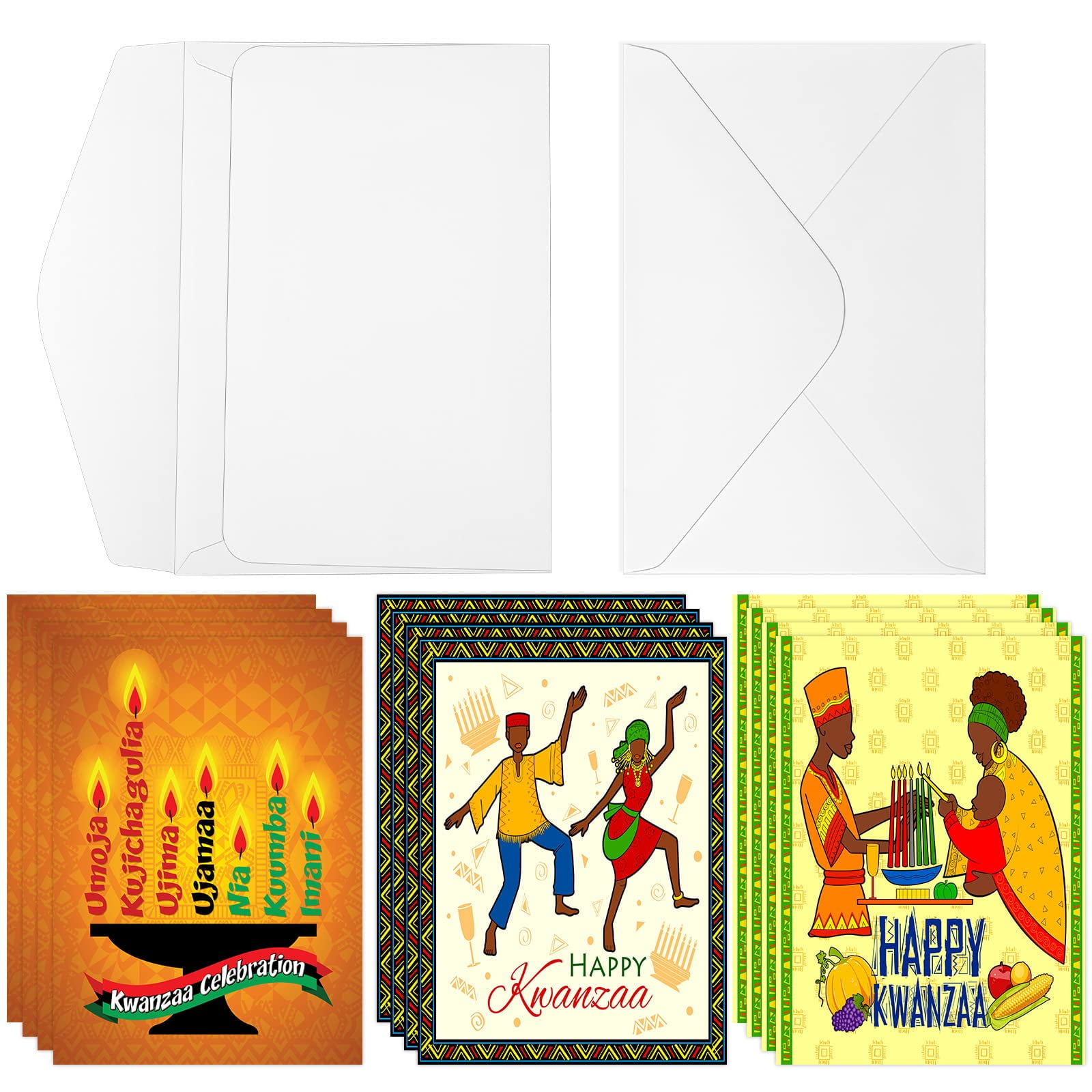 Sabary 12 Pcs Kwanzaa Greeting Card African American Annual Celebration ...