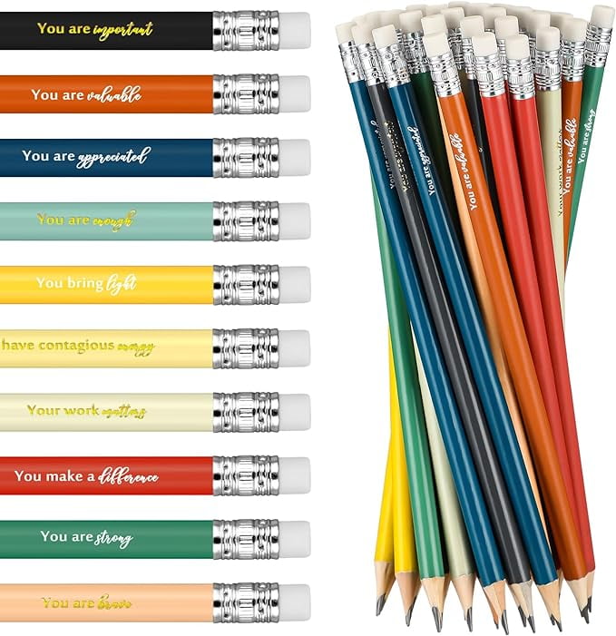 Sabary Inspirational Pencils Set Affirmation Pencils Bulk Motivational ...
