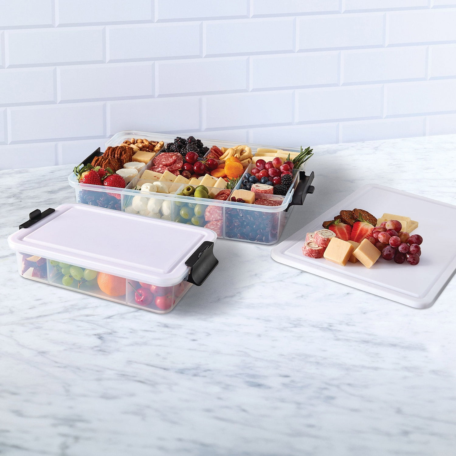 Sabatier, Snacklebox 2-Piece Set with Cutting Board Lids - Walmart.com