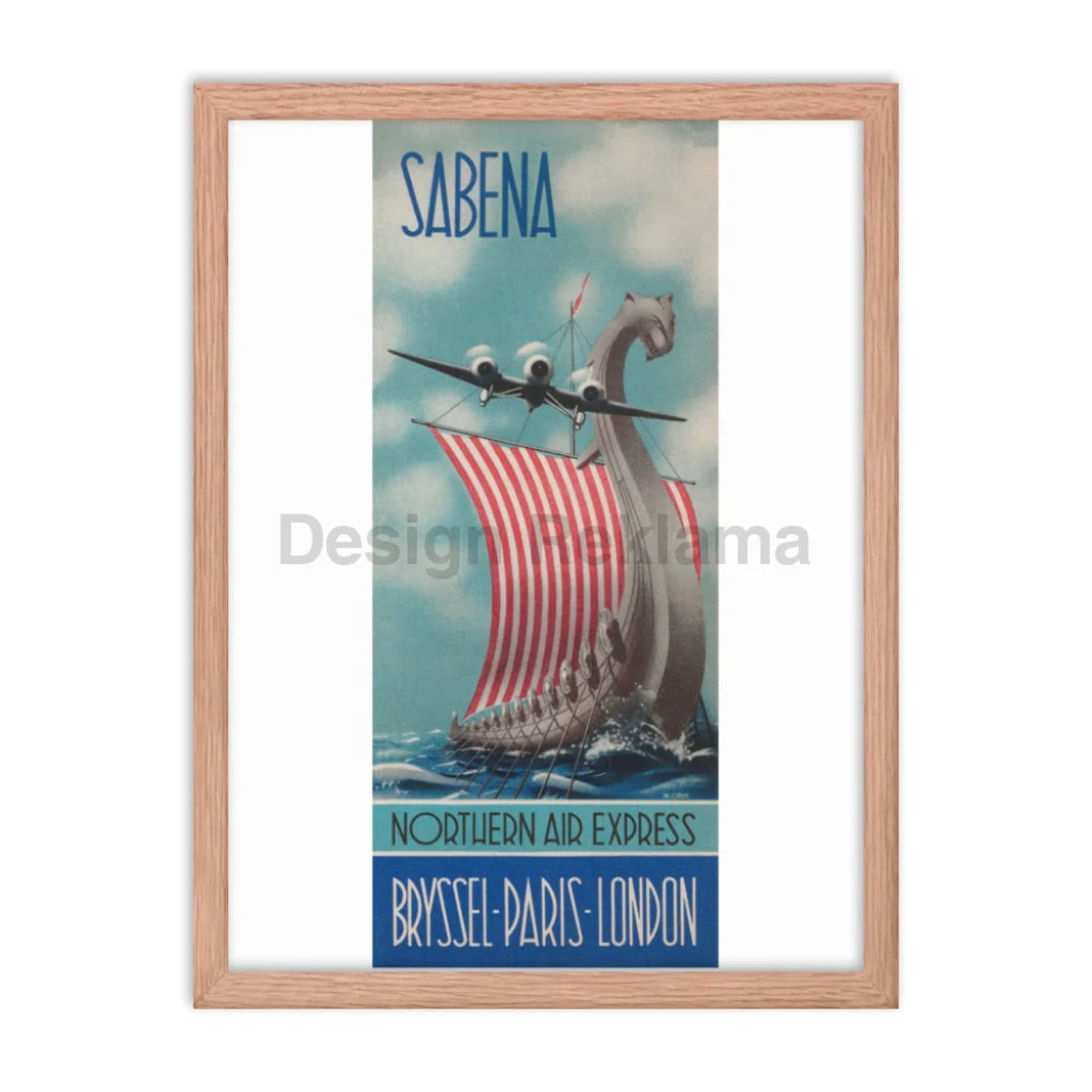 Sabena Belgium Airlines Northern Air Express to Brussels, Paris, London ...