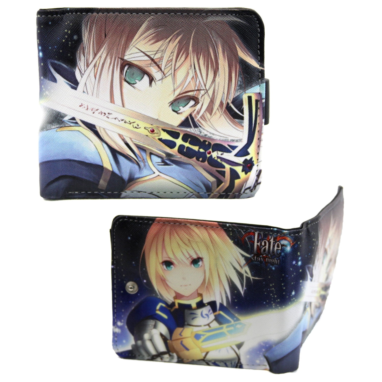 Saber Artoria Pendragon - Fate Stay Night 4x5" Bi-Fold w/ Button Wallet ...